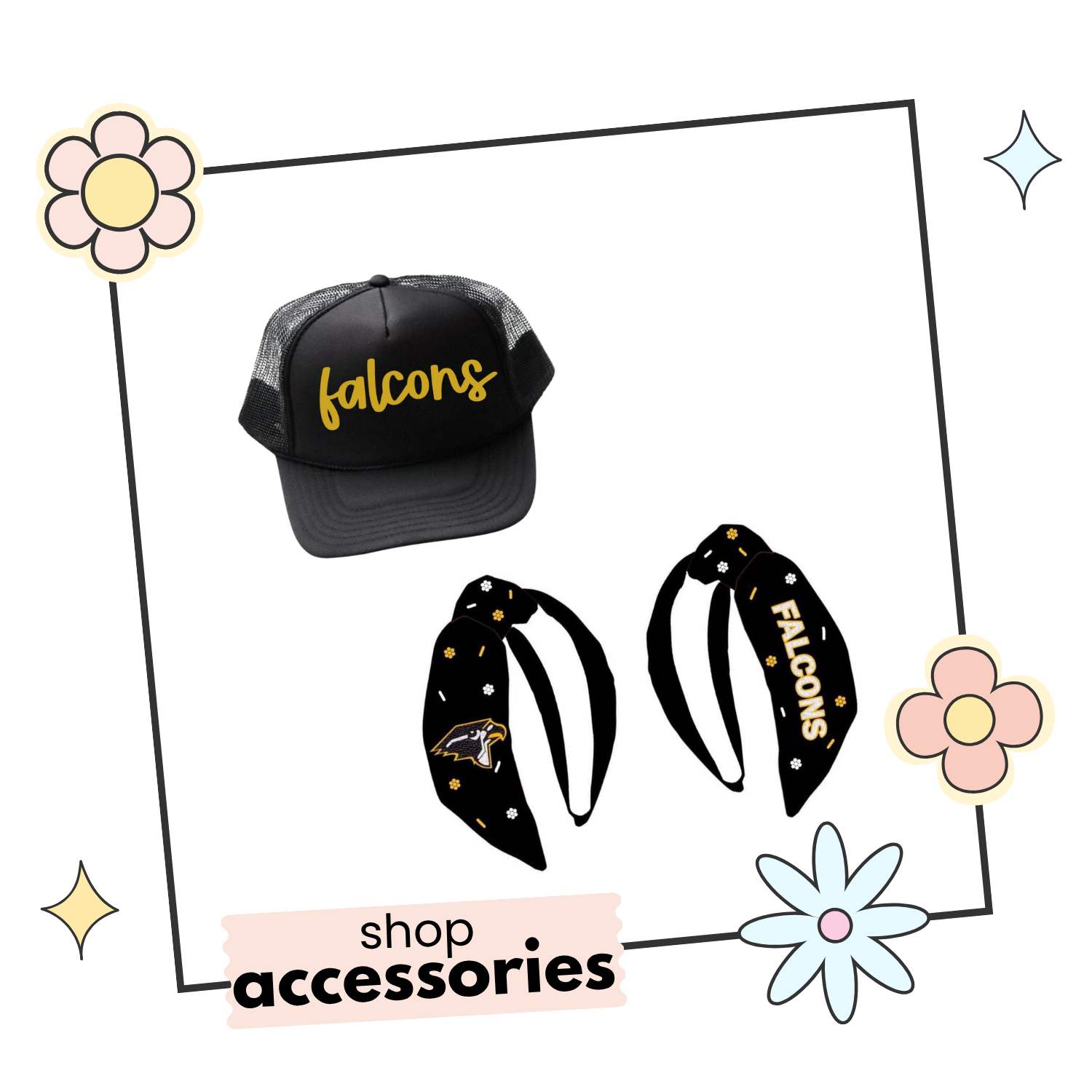 Falcons Accessories 🖤💛 – Wild and Free Spiritwear